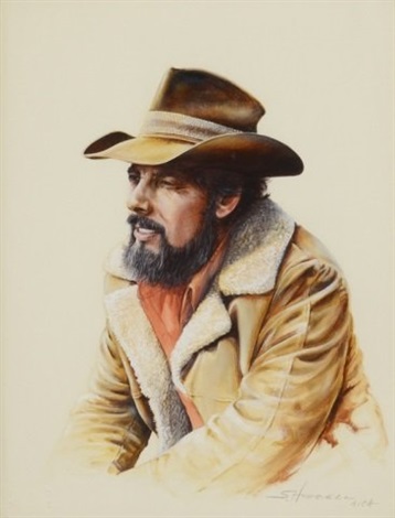 Cowboy Portrait by Stephen Hubbell on artnet