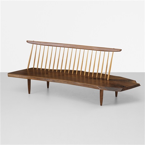 Conoid bench by George Nakashima on artnet