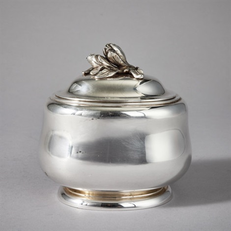 Formgiven av Oskar Brandtberg, kaffeservis, 3 delar, silver, Stockholm ...