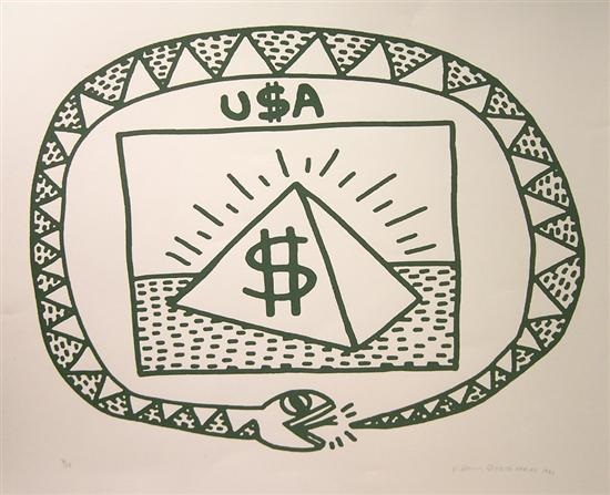 Untitled Snake and Pyramid by Keith Haring on artnet