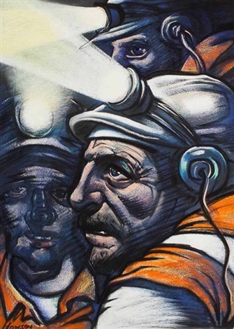 The miners by Peter Howson on artnet