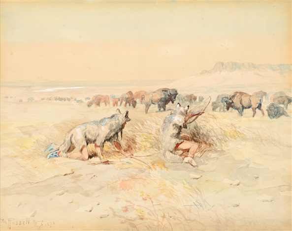 Hunting Buffalo by Charles Marion Russell on artnet