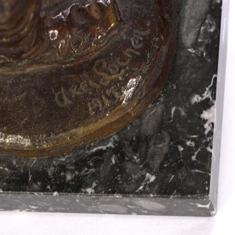 A collection of three sculptures of Royal actor Olaf Rye Poulsen by ...