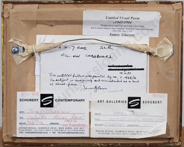 Untitled Visual Poem by James Timothy Gleeson on artnet