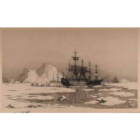 Arctic Explorers Cutting a Channel by William Bradford on artnet