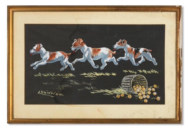 Three Merry Dogs by Louis Wain on artnet