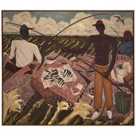 Jetty Fishing by David Bates on artnet