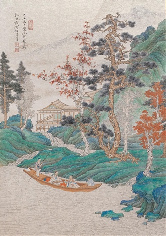 Autumn scenery by Ren Zhong on artnet