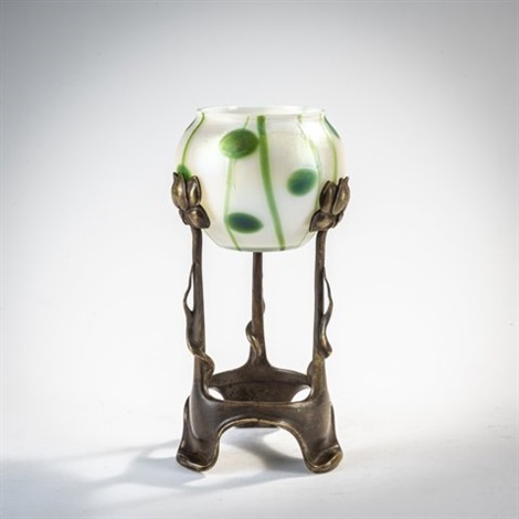 Stripes and Spots mounted vase by Koloman (Kolo) Moser on artnet