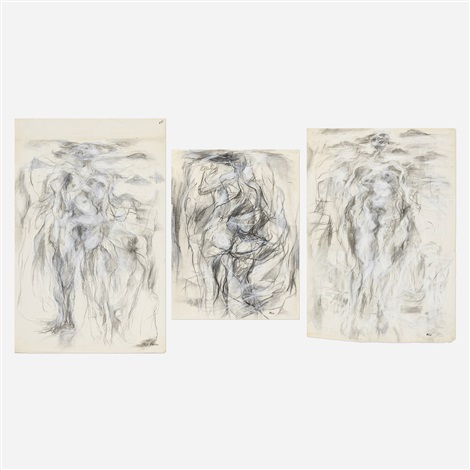 Untitled three works from the Swimmers series by Rex Ashlock on artnet