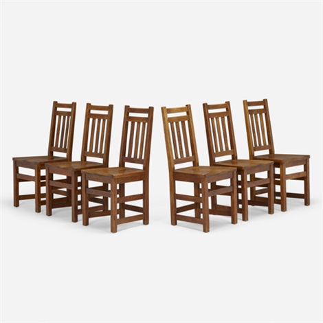 Dining chairs model 1921, set of six by Charles P. Limbert Co on artnet