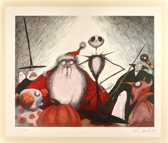 Tim Burton Signed The Nightmare Before Christmas Limited Edition Print ...