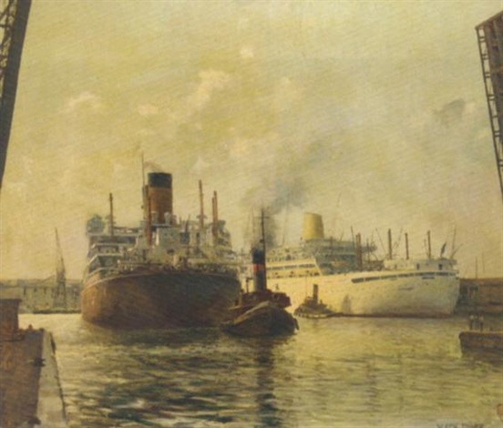 Towing out to sea by William Eric Thorpe on artnet