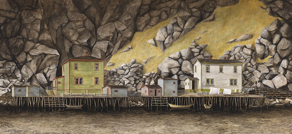 Fishing Village, Newfoundland by Michael French on artnet