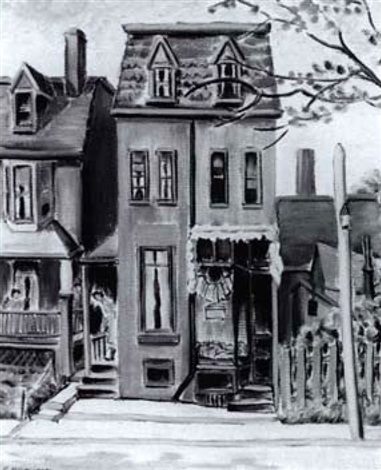 Neighbours chatting, Cabbagetown by Gladys Eleanor Montgomery on artnet