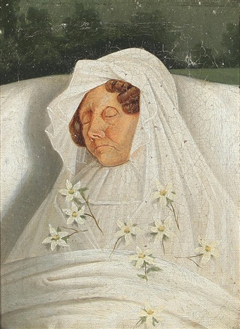 Portrait of Elisabeth Vogt b. Holst. Widow of costums officer Henrik ...