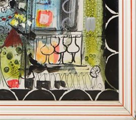 Womans face, masks and architectures by Jean Calogero on artnet