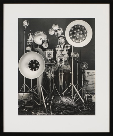 O. Winston Link and George Thom with Night Flash Equipment by O ...