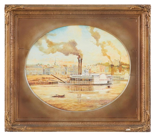 New Orleans Anchor Lines Steamboat Baton Rouge at Port of Baton Rouge ...