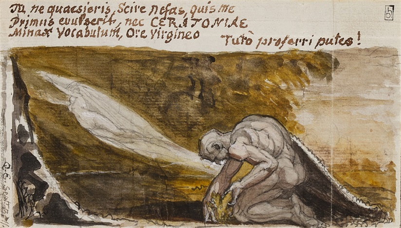 A kneeling figure with a spirit leaving his body by Henry Fuseli on artnet