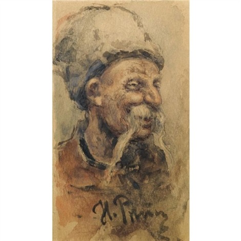 Portrait of a Zaporozhian Cossack by Ilya Repin on artnet