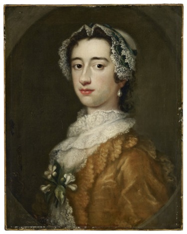 Portrait of a lady, traditionally identified as Eva Maria Garrick 1724 ...