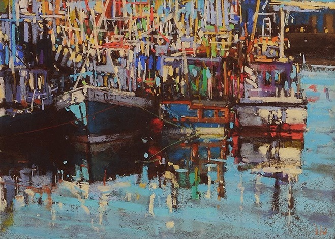 Moored to the Quay by David West on artnet