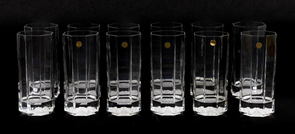 SET, 12 VERSACE CRYSTAL LONGDRINK GLASSES by Atelier Versace on artnet