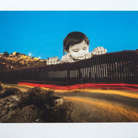 GIANTS, Kikito , September 6, 2017, 7.27 p.m., Tecate, Mexico by JR on artnet