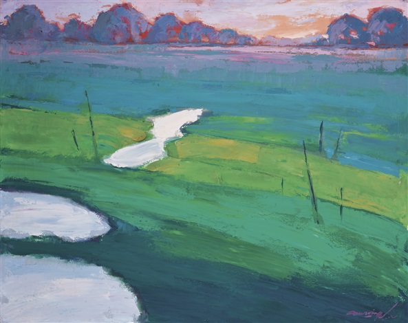 GREEN SUNSET by Nyo Win Pe on artnet