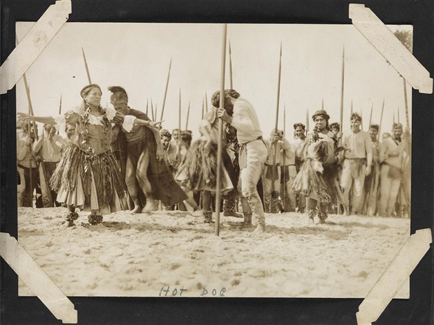 A thick album of approximately 110 photographs compiled by a U.S. Navy ...