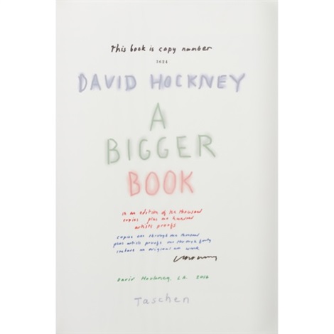 A BIGGER BOOK - 2016 by David Hockney on artnet