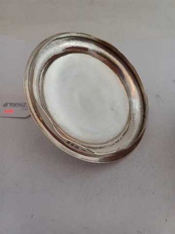 ARTS CRAFTS SILVER-MOUNTED WOOD MAZER-BOWL AND COVER by Henry Thomas ...