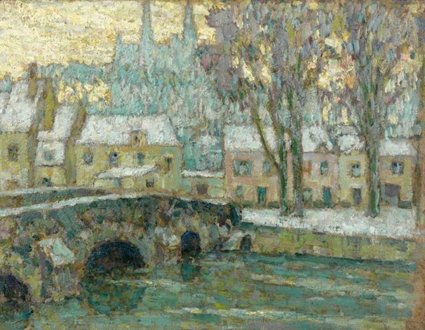 La neige, Chartres by Henri Le Sidaner on artnet