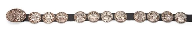 A Lee Epperson Southwest Cast Sterling Silver Concho Belt by Lee Epperson on artnet