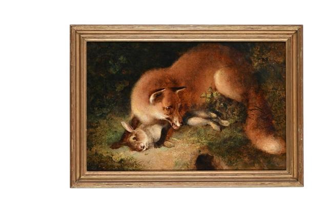 A FOX WITH A RABBIT by George William Horlor on artnet