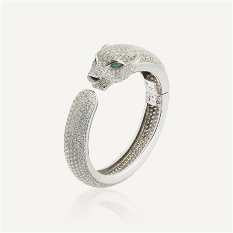 CARTIER BRACELET-JONC PANTHÈRE ÉMERAUDES, ONYX ET DIAMANTS by Cartier ...
