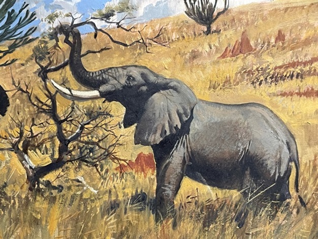 African Elephants by Keith Shackleton on artnet