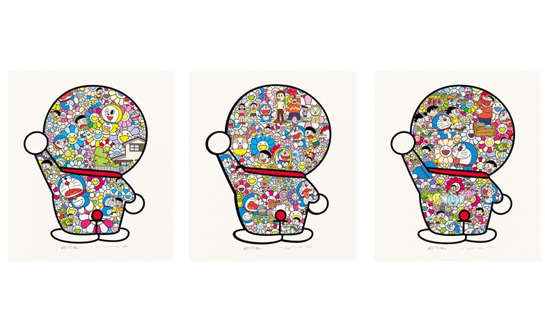 a. Doraemon in the Field of Flowers b. Mr. Fujiko F. Fujio and Doraemon ...