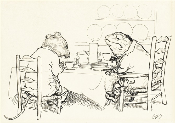 Toad told Rat all his adventures by Ernest H. Shepard on artnet