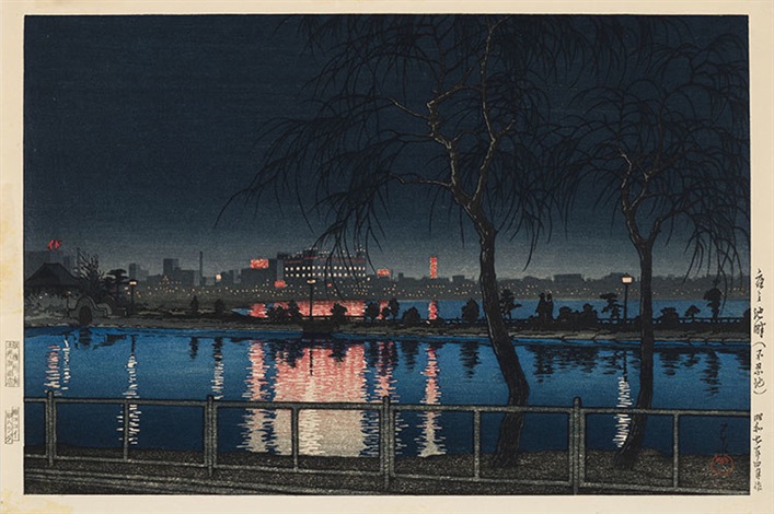 Night at Shinobazu Pond by Hasui Kawase on artnet
