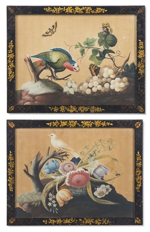 A PAIR OF IRISH GEORGE II EMBOSSED BIRD PICTURES by Samuel Dixon on artnet