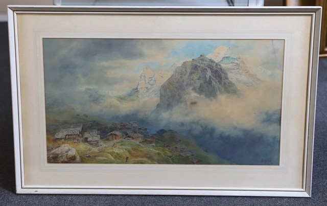 The Eiger and Jungfrau from Murren by Arthur Croft on artnet