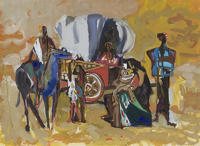 Scene with horseman and carriage by Richard Schreiber on artnet