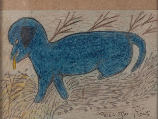 Blue Dog by Nellie Mae Rowe on artnet