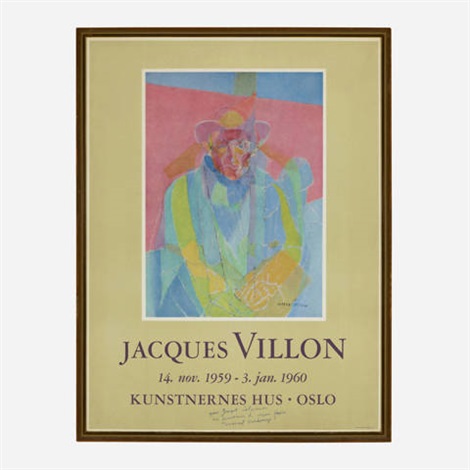 Jacque Villon exhibition poster, signed by Marcel Duchamp by Jacques ...