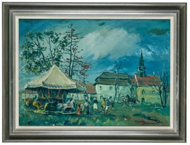 Ringelspiel im Dorfe Hintersdorf by Viktor Pipal on artnet