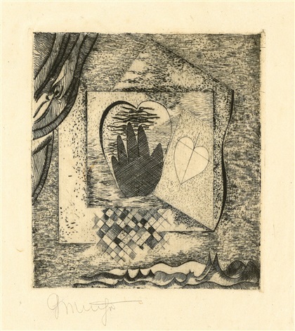 Hand-Herz by Georg Muche on artnet