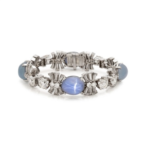 SPAULDING CO., STAR SAPPHIRE AND DIAMOND BRACELET by Spaulding & Co. on ...