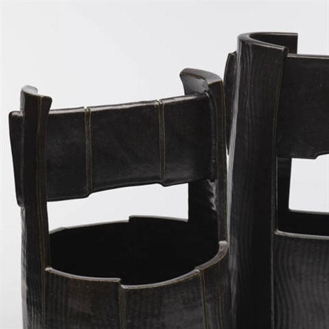 Japanese water bucket-form vessels, set of two by Bruno Kark on artnet